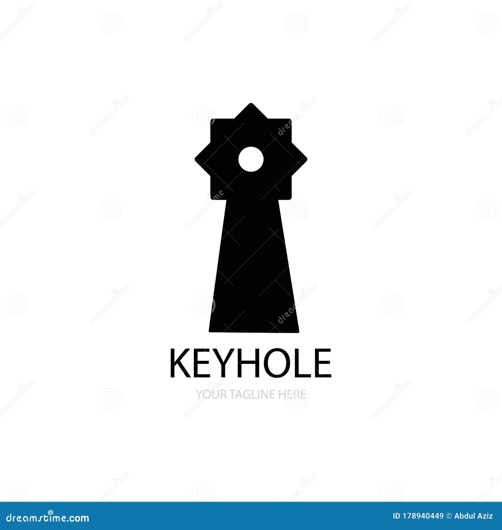 Keyhole Illustration Logo Vector Stock Vector - Illustration of shield ...