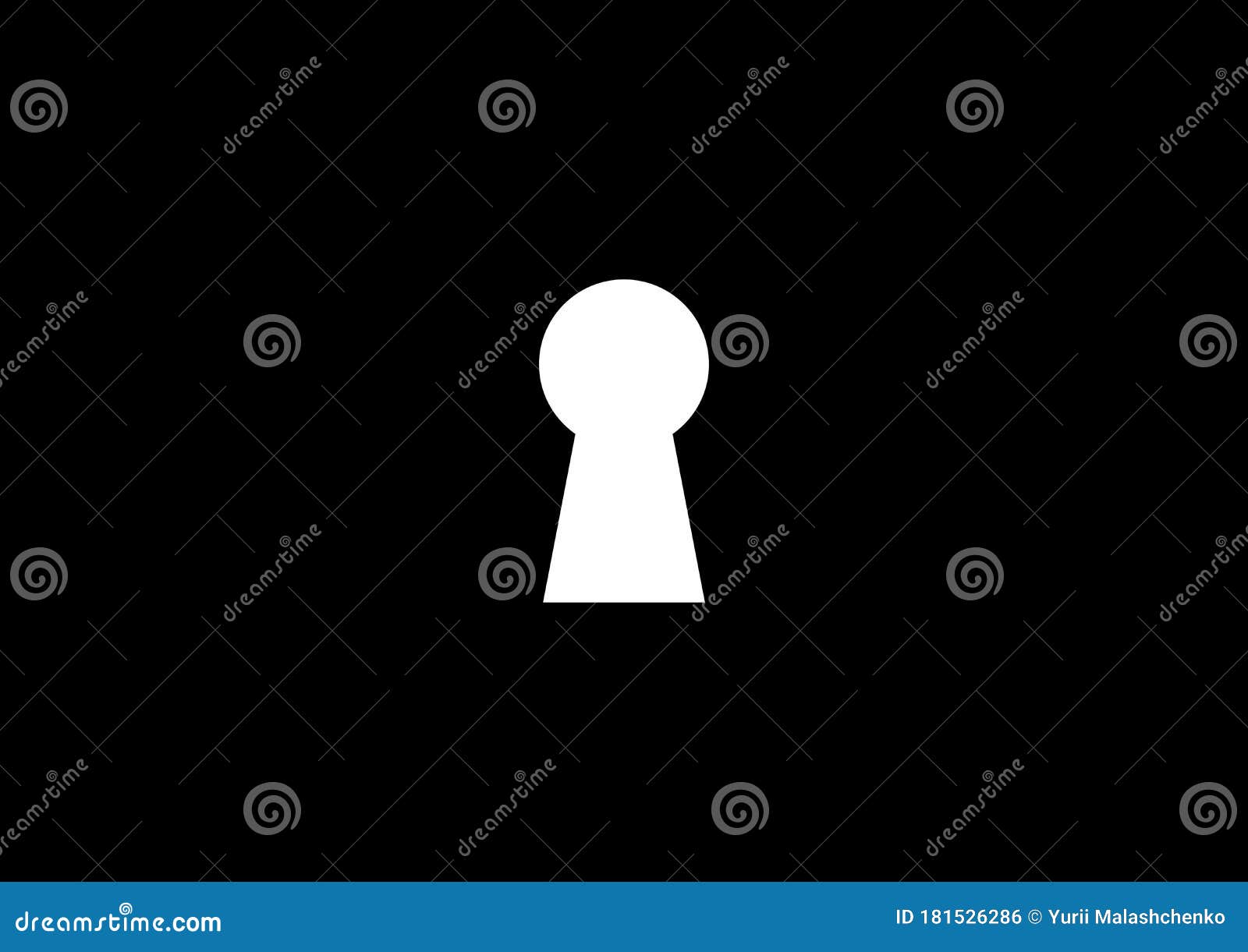 Keyhole for the Key of the Front Door on a Black Background Stock ...