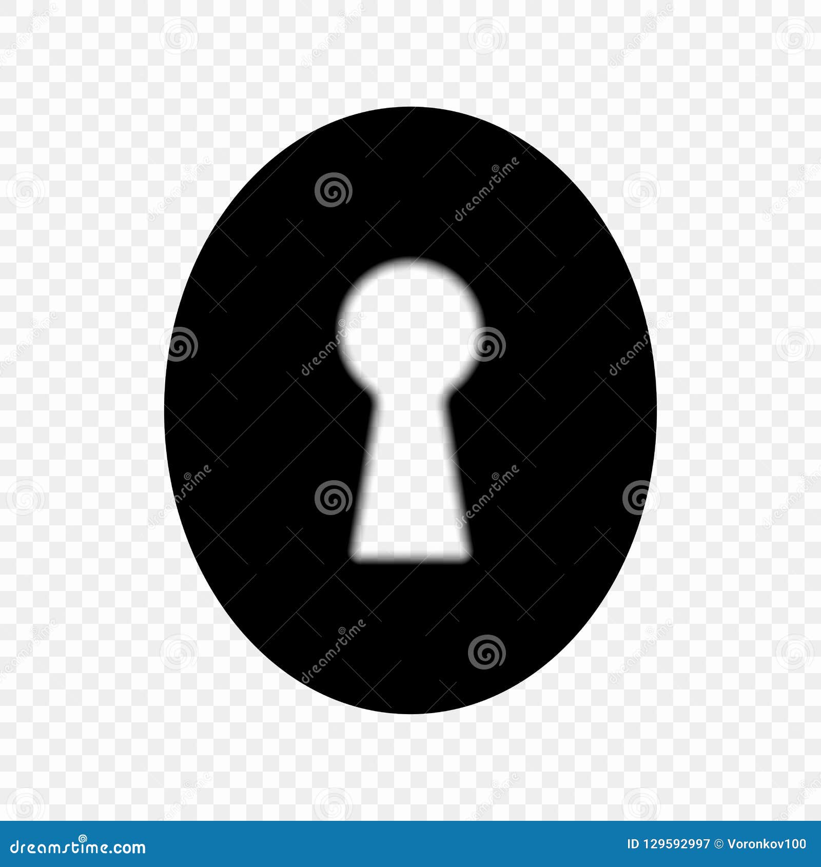 Keyhole Light on Transparent Background, Icon. Concept is the Key To ...