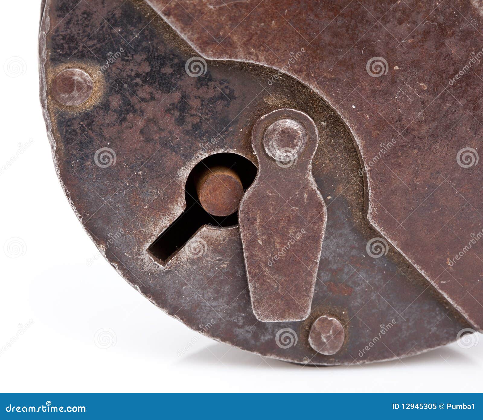 Keyhole of the old lock stock image. Image of hole, rough - 12945305