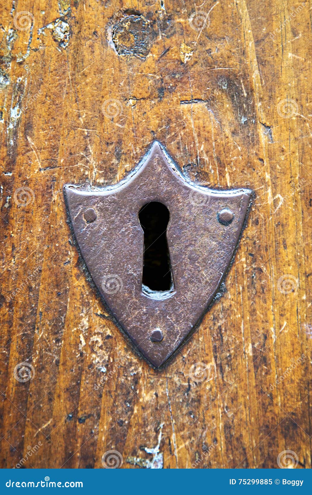 Keyhole stock image. Image of wood, safety, rusty, texture - 75299885
