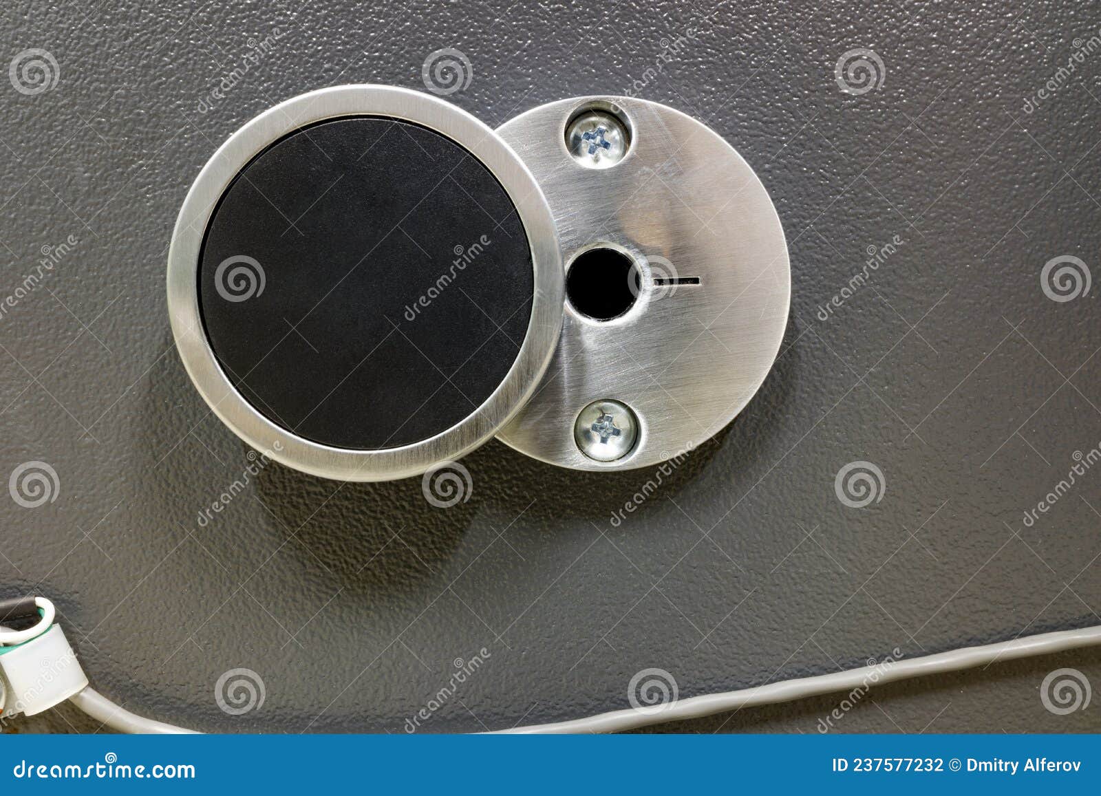 A Keyhole for a Round Key on a Safe Door. Stock Photo - Image of secure ...
