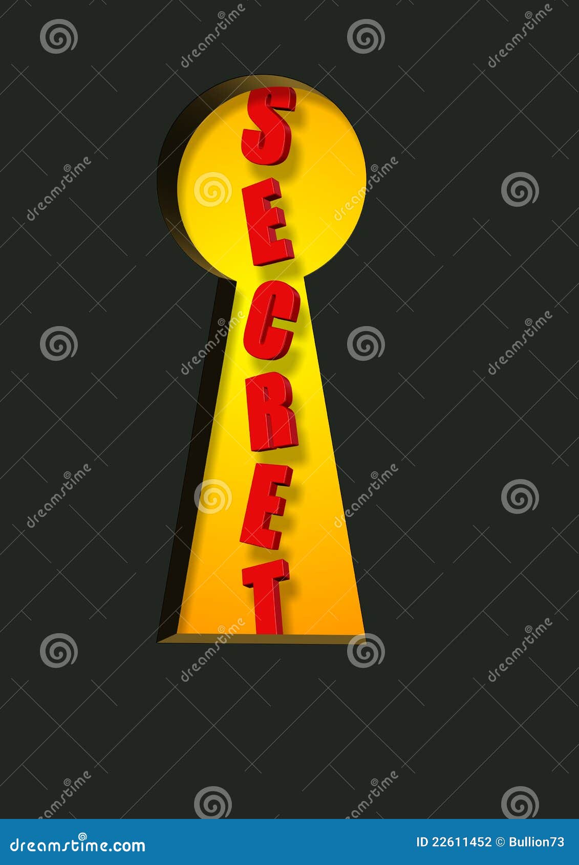 Keyhole with secret word stock illustration. Illustration of hidden ...