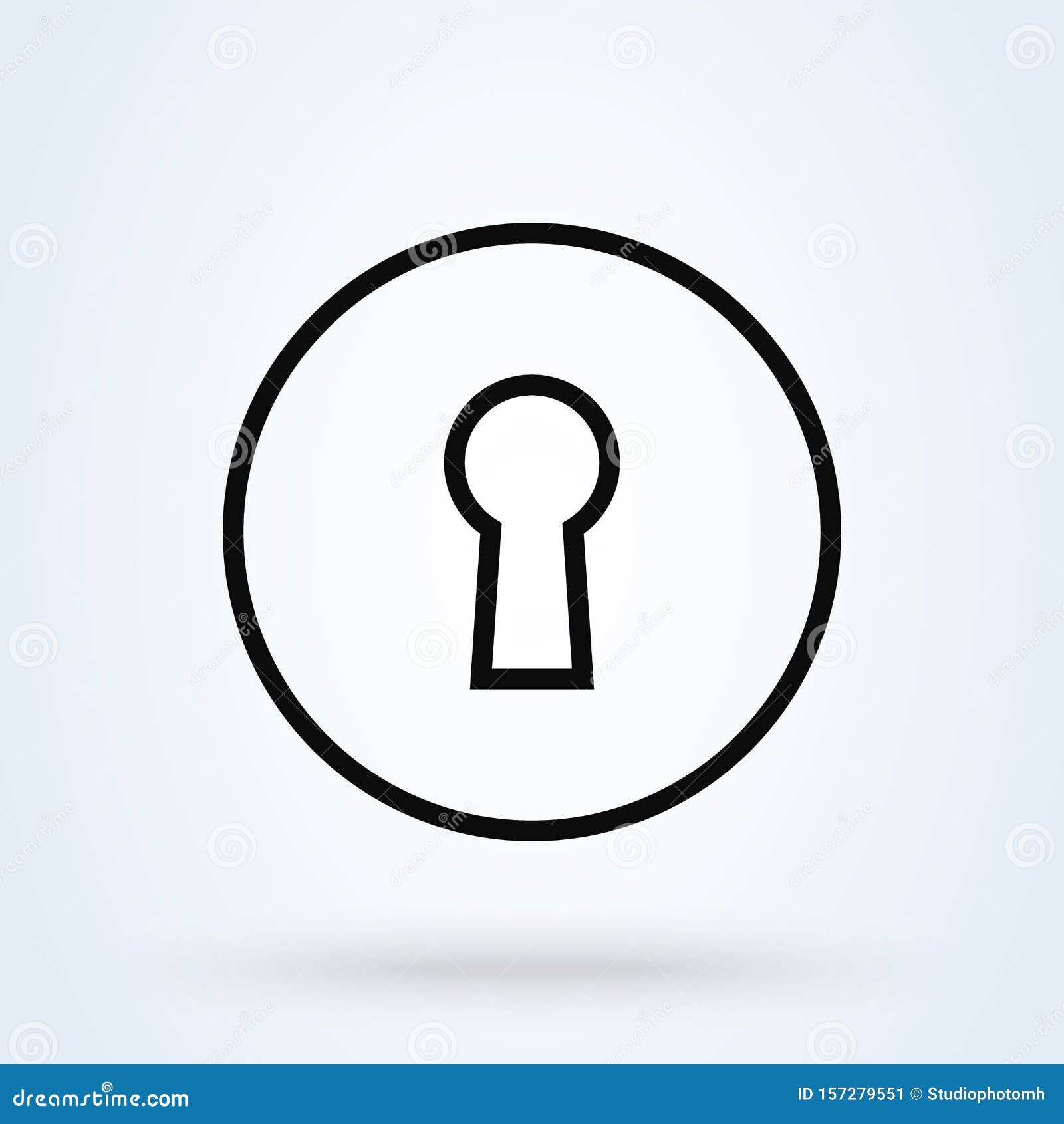 Keyhole Simple Vector. Outline Modern Icon Design Illustration Stock ...