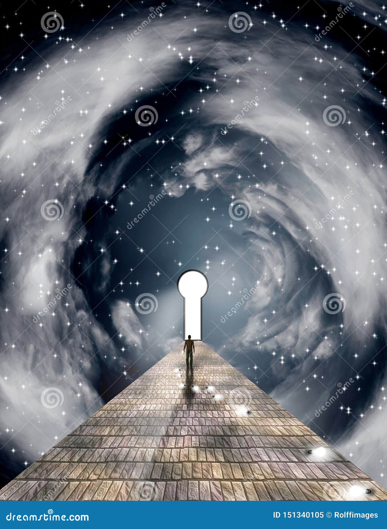 Keyhole in space stock illustration. Illustration of chance - 151340105