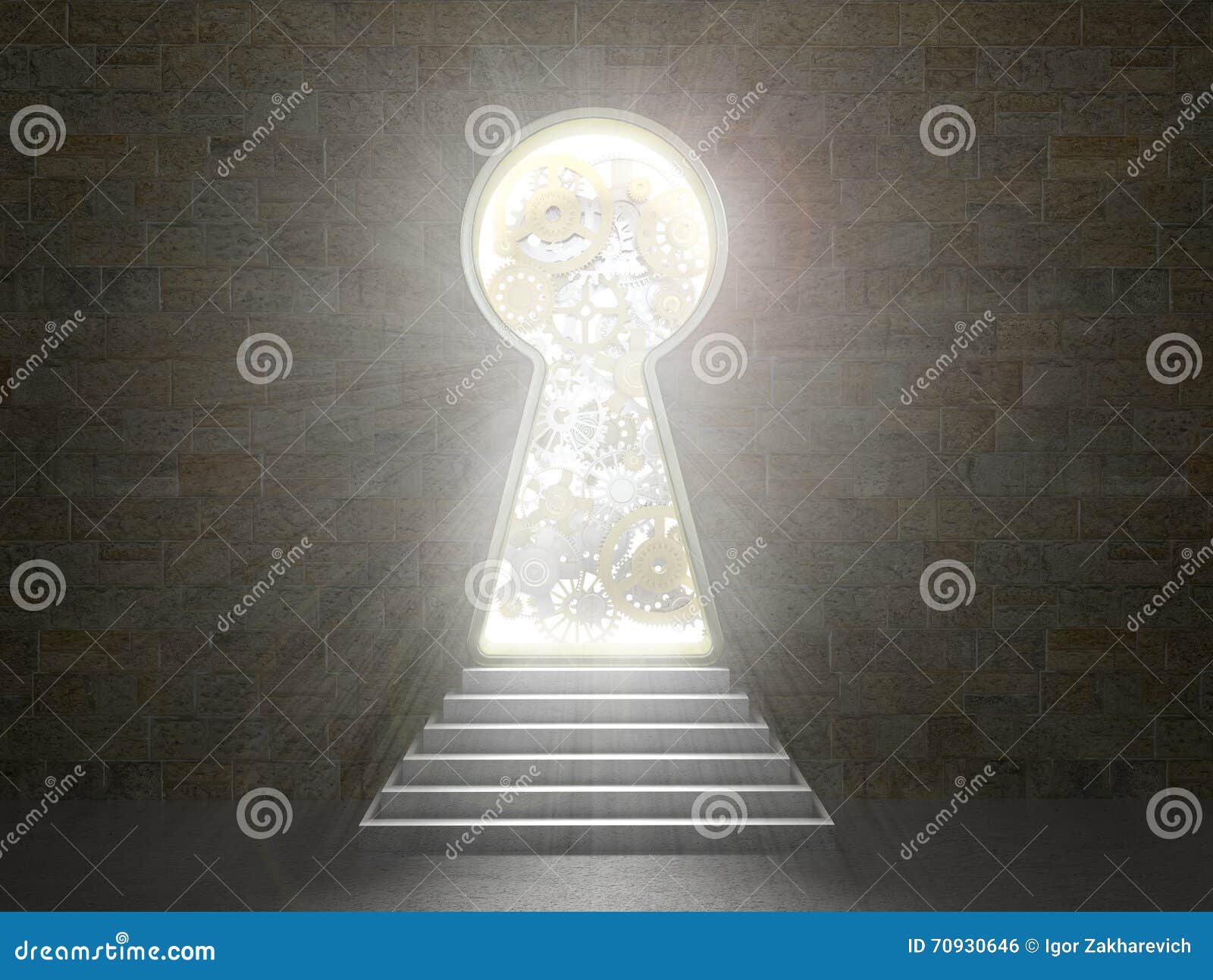 Keyhole in a stone wall. stock illustration. Illustration of analysis ...