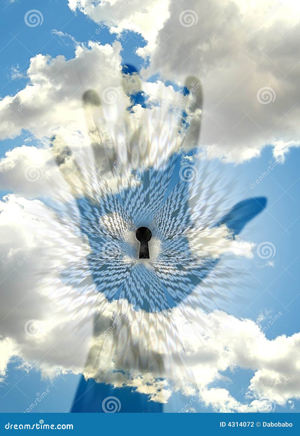 Keyhole Trought the Digital World Stock Illustration - Illustration of ...