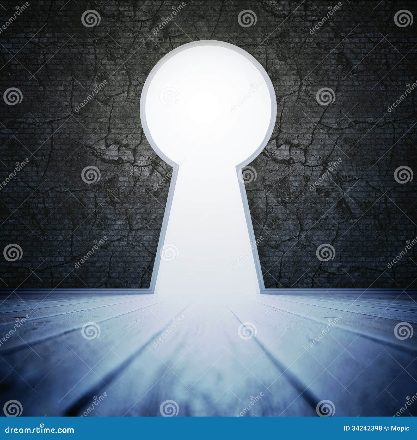Keyhole in a wall stock photo. Image of entering, background - 34242398