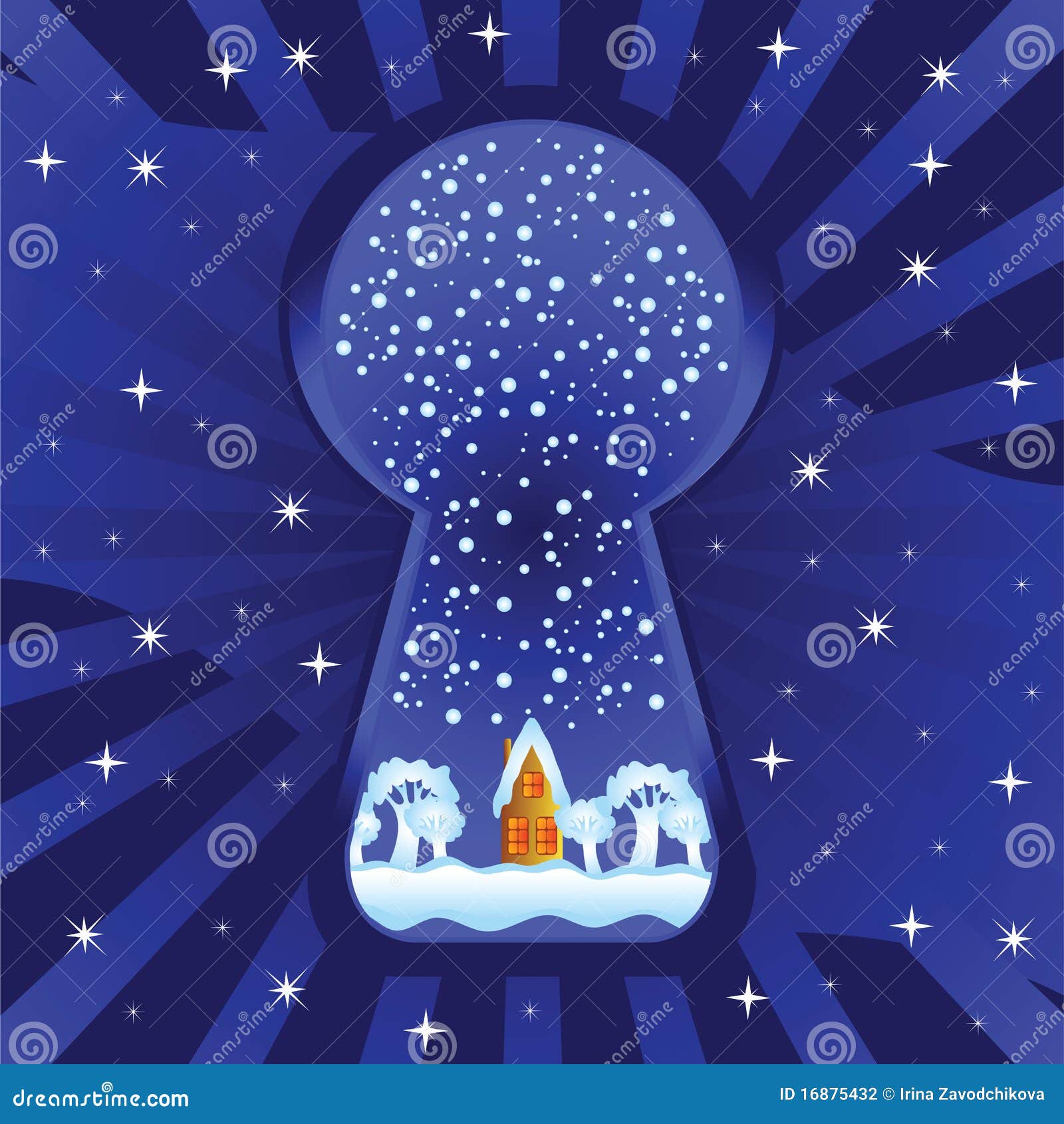 Keyhole (winter Abstraction) Stock Vector - Illustration of element ...