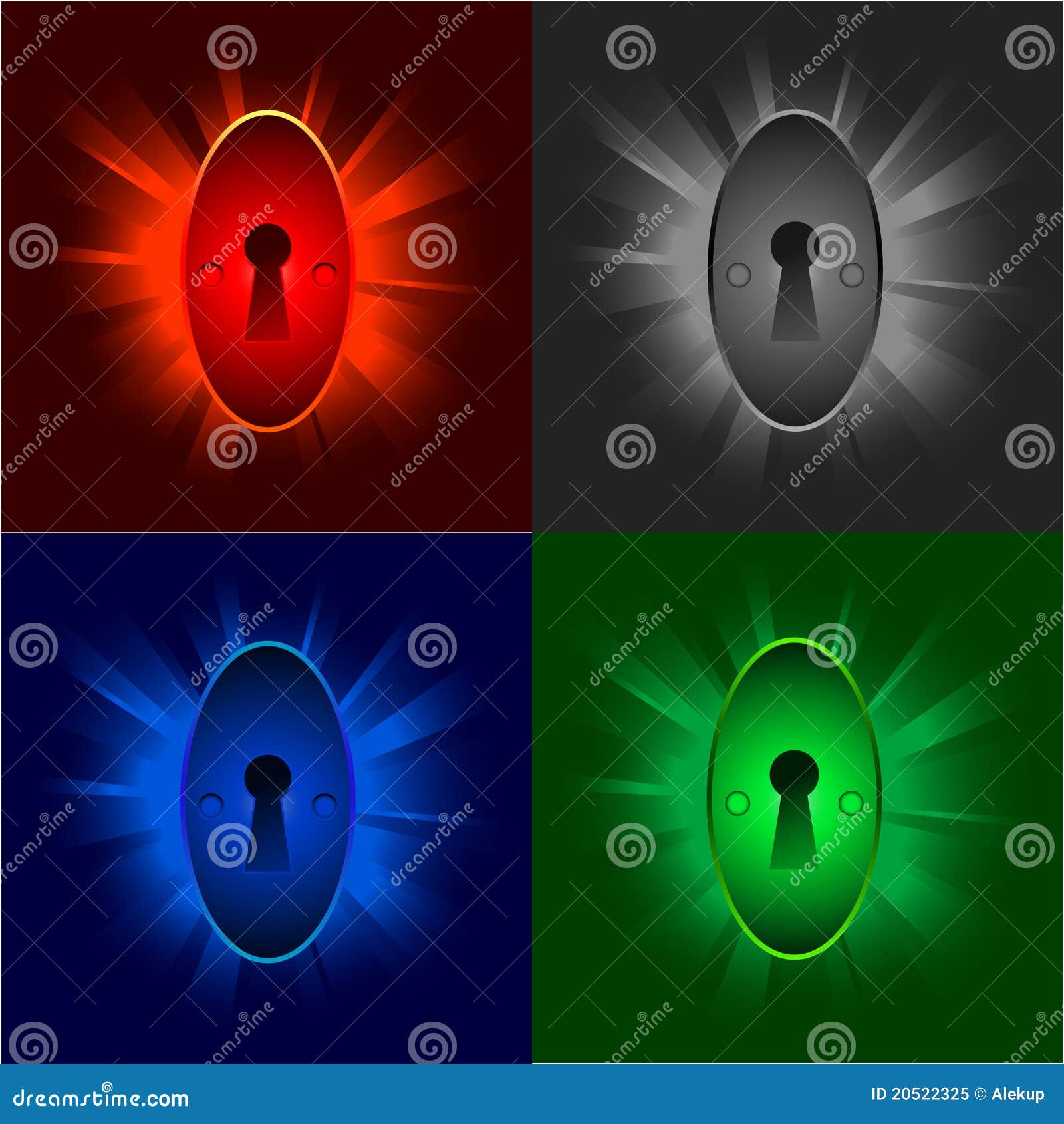 Keyholes on Shiny Backgrounds Stock Illustration - Illustration of ...