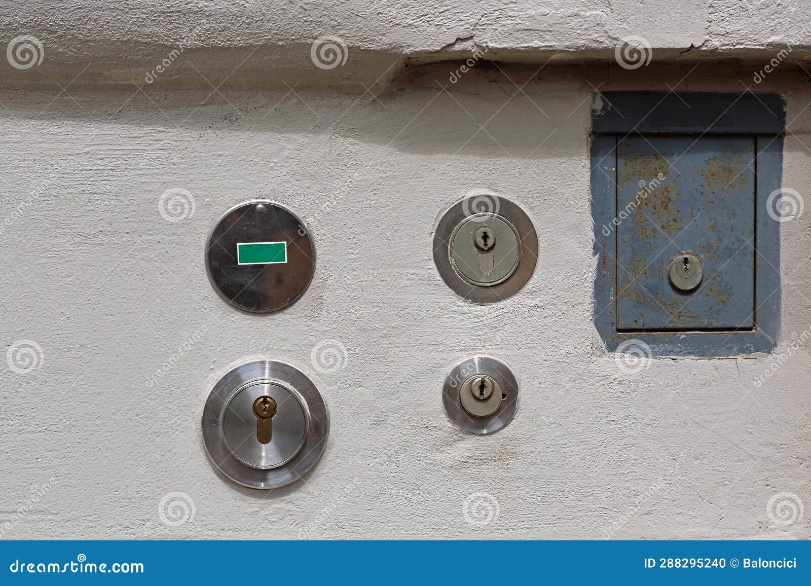 Keyholes in Wall stock photo. Image of exterior, europe - 288295240