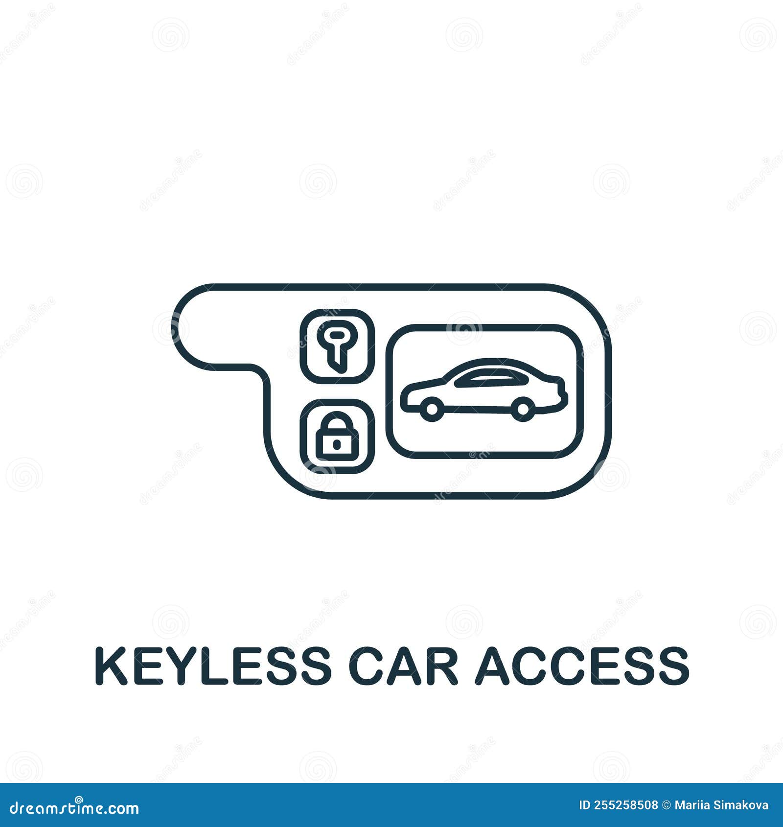 Keyless Car Access Icon. Line Simple Line Car Service Icon for ...