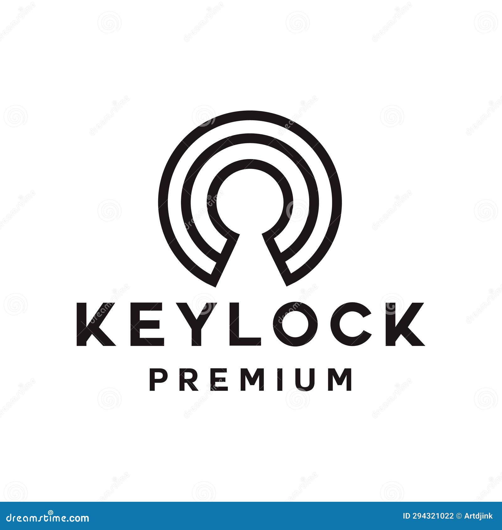 Keylock Logo Design Vector Illustration Classic Security Symbol Emblem ...