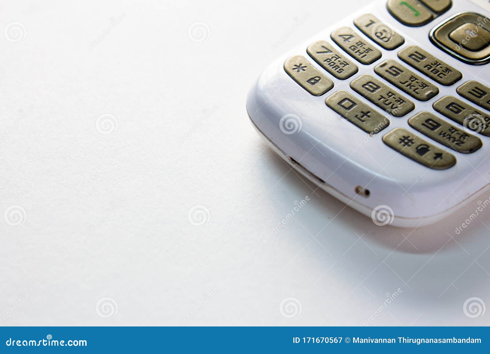 Keypad of a Basic Cellular Phone. View of a Old Mobile Phone with Dial ...