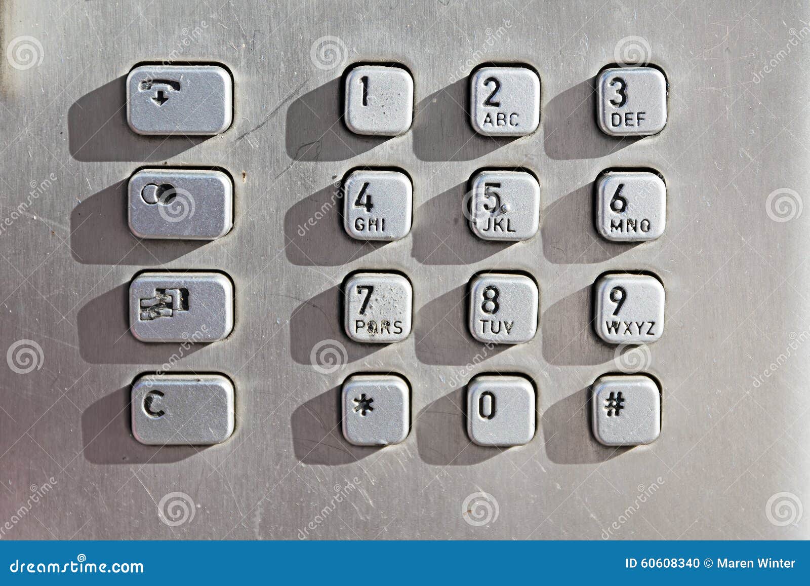 Keypad Buttons on a Public Phone Stock Photo - Image of automat ...