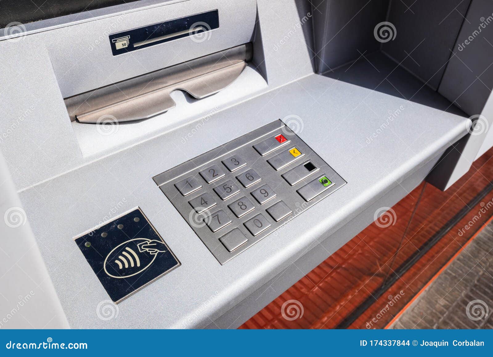 Keypad of a European ATM in the Street Editorial Stock Image - Image of ...