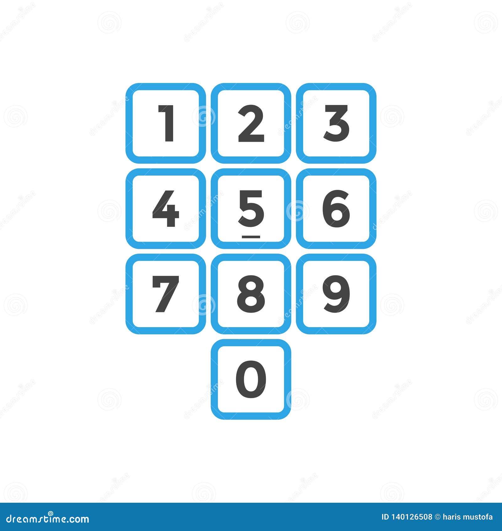 Keypad Icon Design Template Vector Isolated Stock Vector - Illustration ...