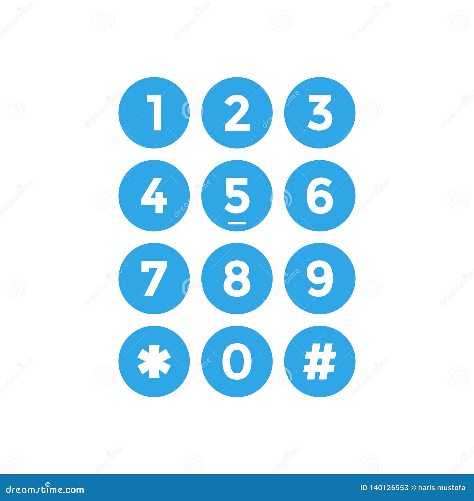 Keypad Icon Design Template Vector Isolated Stock Illustration ...