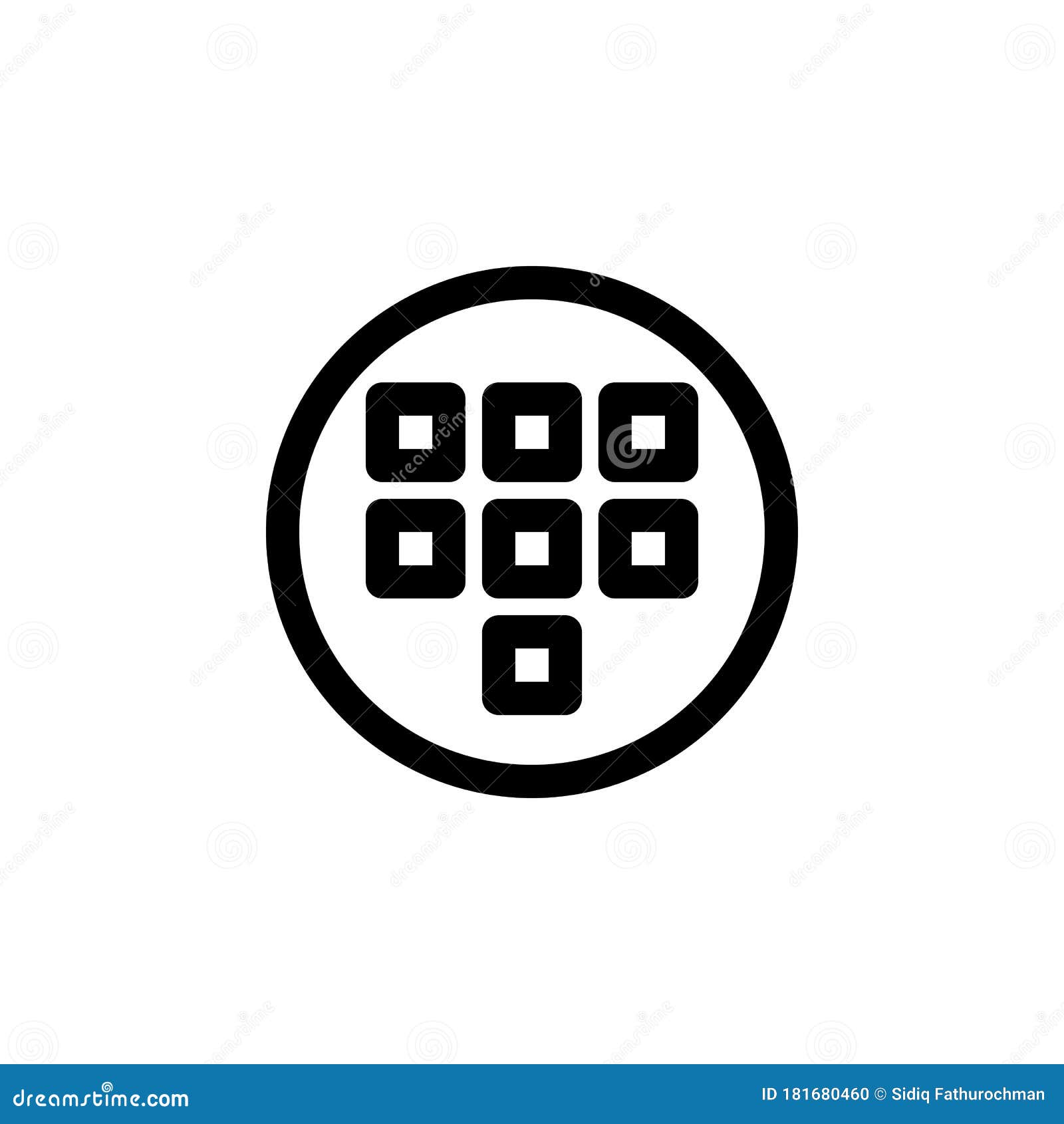 Keypad Icon stock vector. Illustration of icon, graphic - 181680460