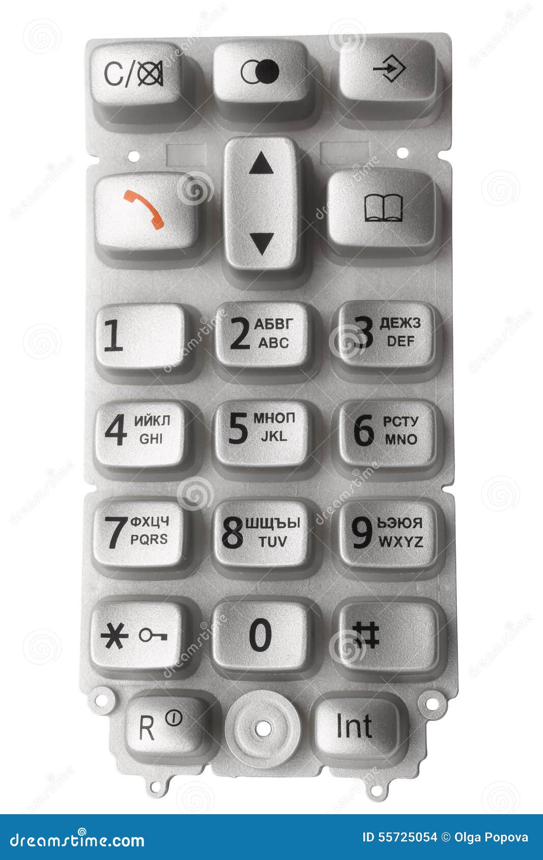 Keypad Mobile Phone Isolated On White Background Royalty-Free Stock ...