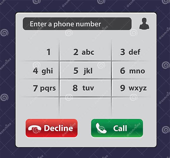 Keypad with Numbers and Letters for Phone. User Interface Keypad for ...