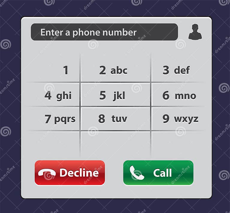 Keypad with Numbers and Letters for Phone. User Interface Keypad for ...