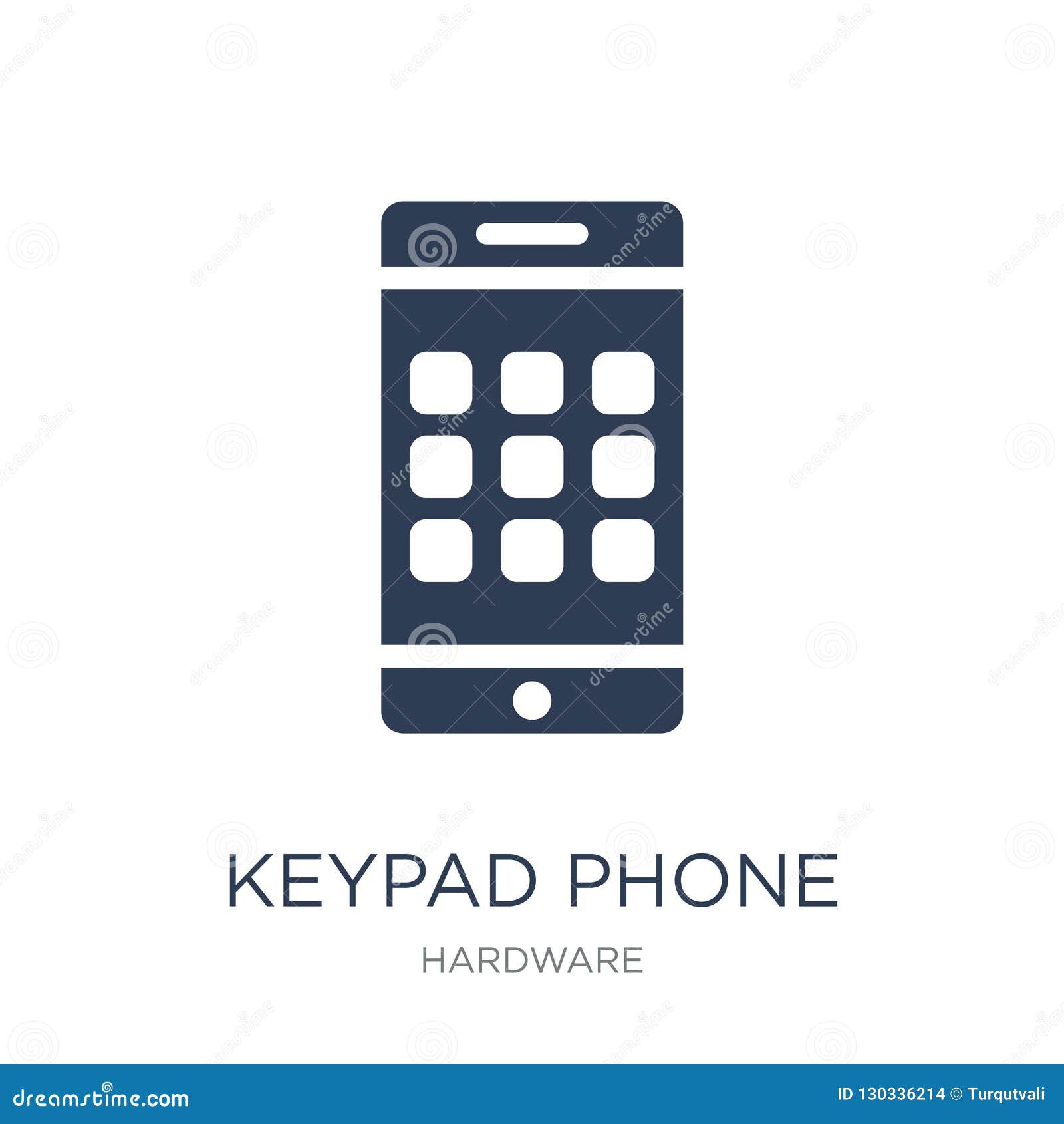 Keypad Phone Icon. Trendy Flat Vector Keypad Phone Icon on White Stock ...