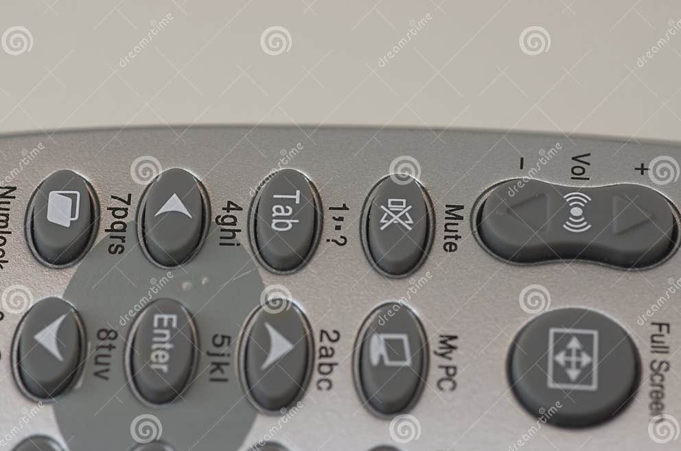 Keypad for a Remote Controlled Computer Stock Image - Image of personal ...