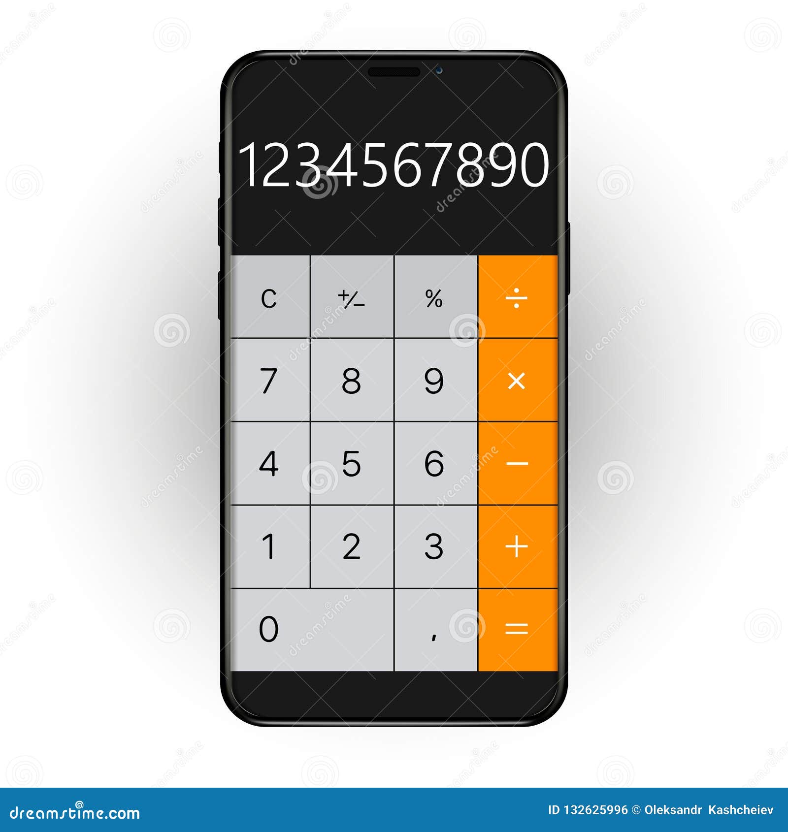 Keypad for on Smartphone. Keyboard Template in Smartphone. Vector ...