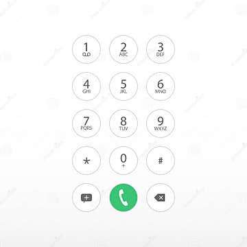 Keypad for on Smartphone. Keyboard Template in Smartphone. Keypad for a ...