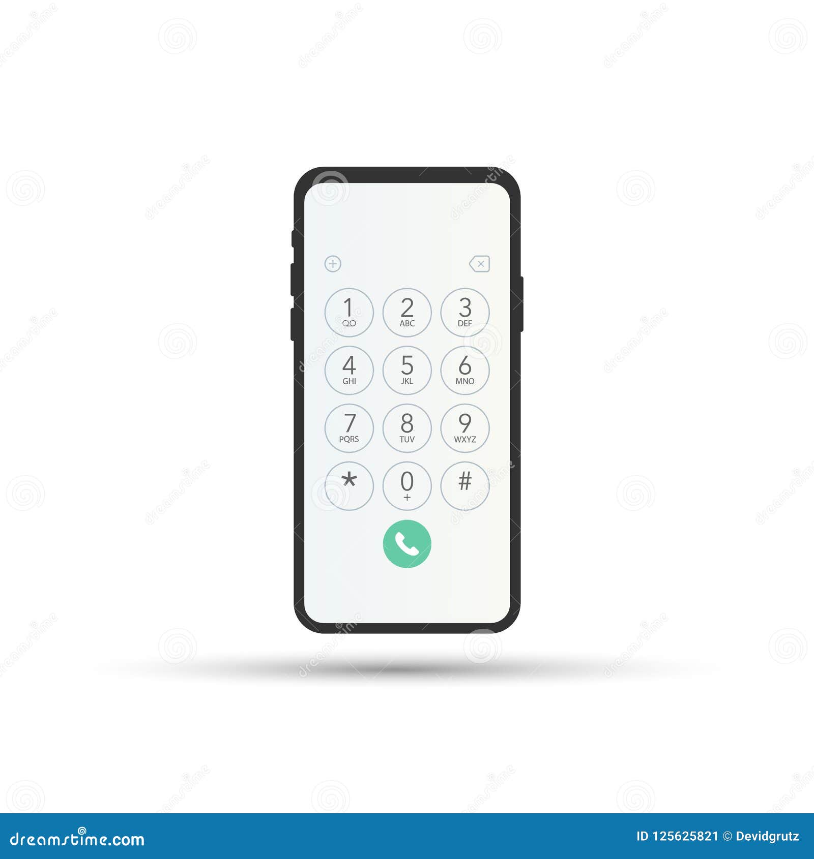 Keypad for on Smartphone Screen. Application Interface on Mobile Phone ...