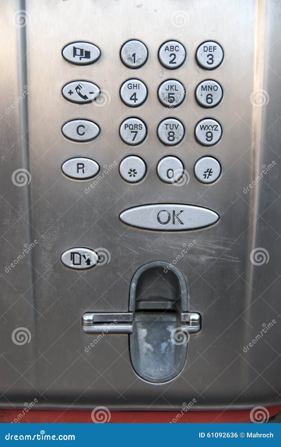 Keypad of Used Public Phone Stock Photo - Image of connect, numbers ...