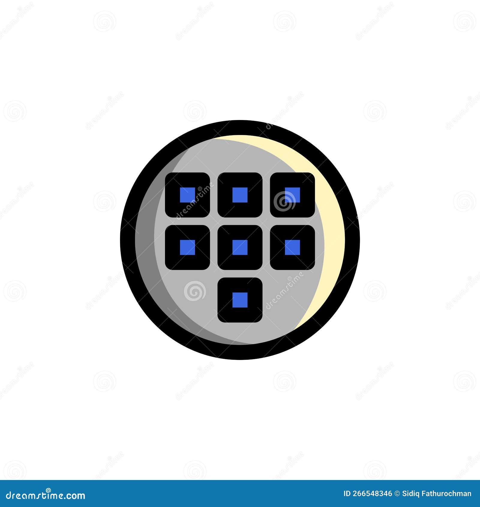 Keypad Icon stock vector. Illustration of icon, identification - 266548346
