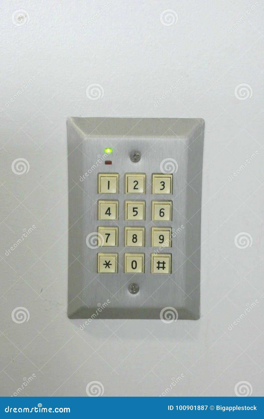 Keypad stock image. Image of mounted, number, access - 100901887