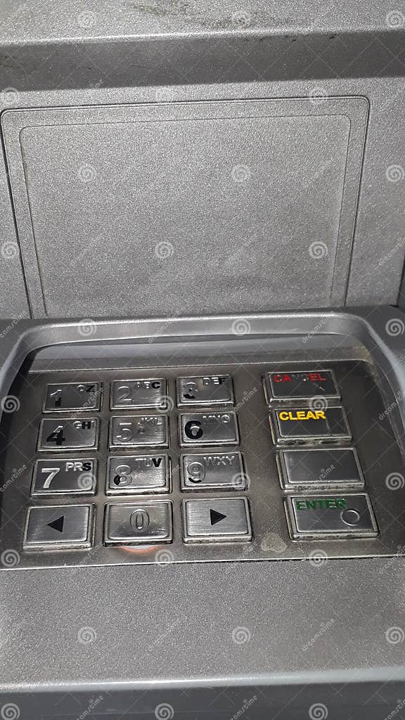 Keypads of Automatic Teller Machine Stock Image - Image of money ...