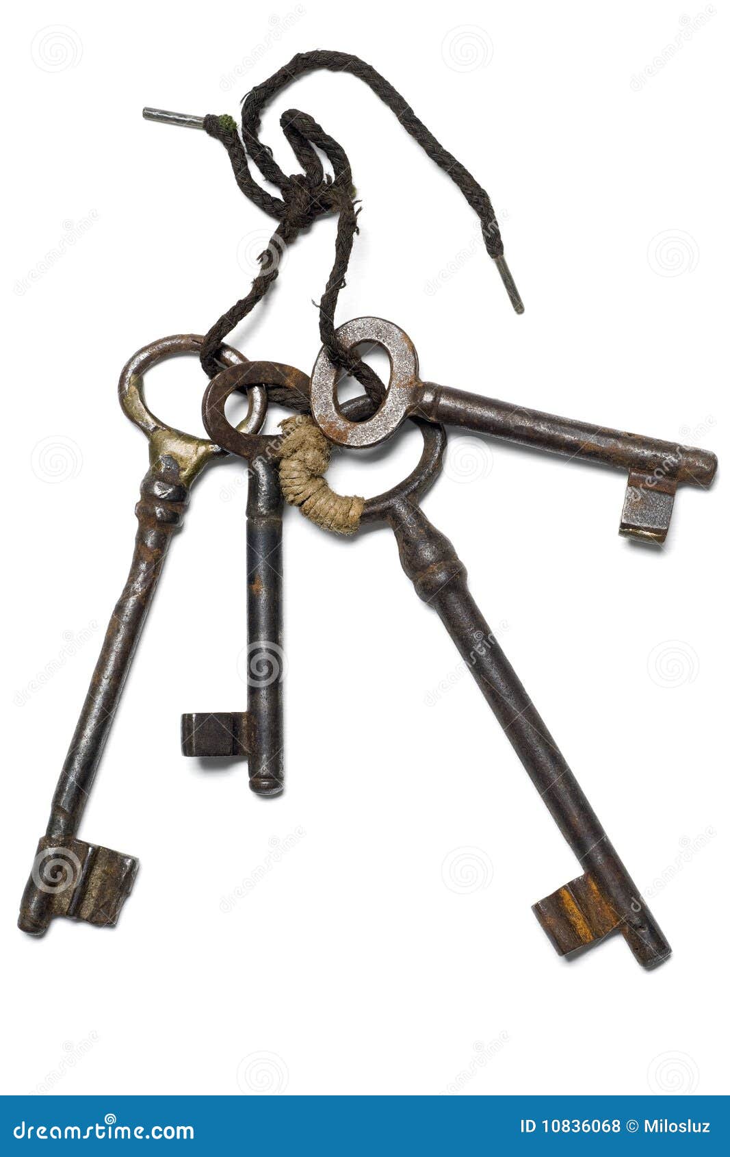 Keys stock photo. Image of metal, string, vintage, isolated - 10836068