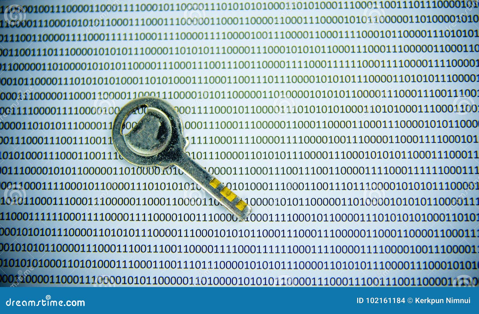 Keys on binary code stock photo. Image of data, code - 102161184