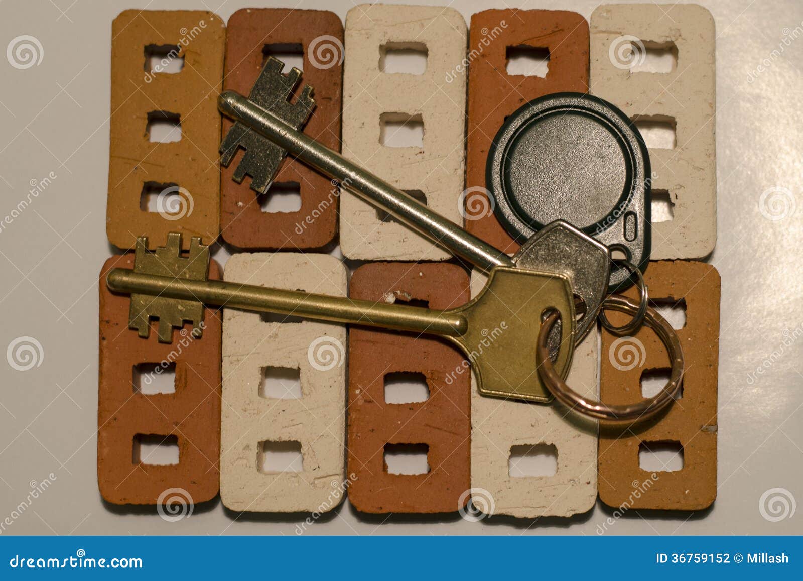 Keys and bricks stock photo. Image of material, structure - 36759152