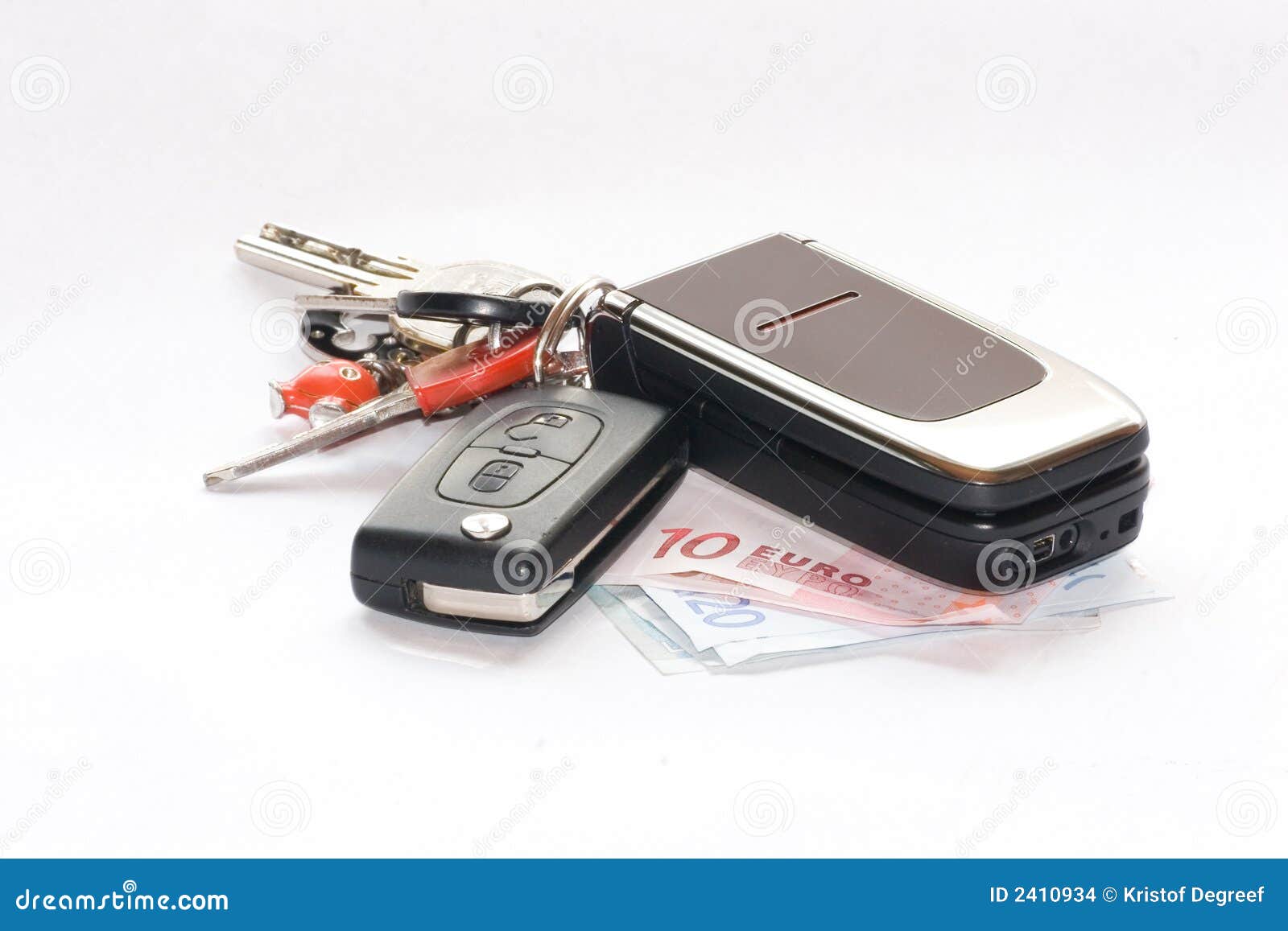 Keys and cell phone stock photo. Image of dangling, gift - 2410934
