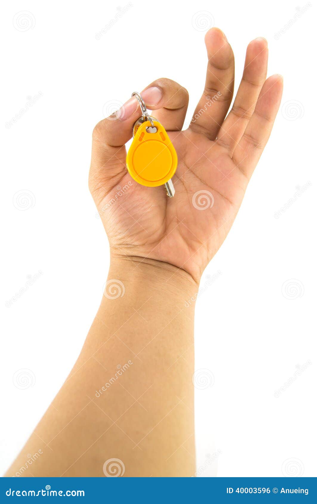 Keys and Circle Yellow Key Card in Hand Stock Photo - Image of person ...