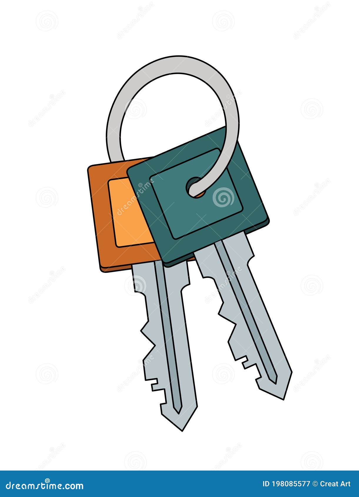 Keys Clip Art Illustration Vector Isolated Stock Vector - Illustration ...