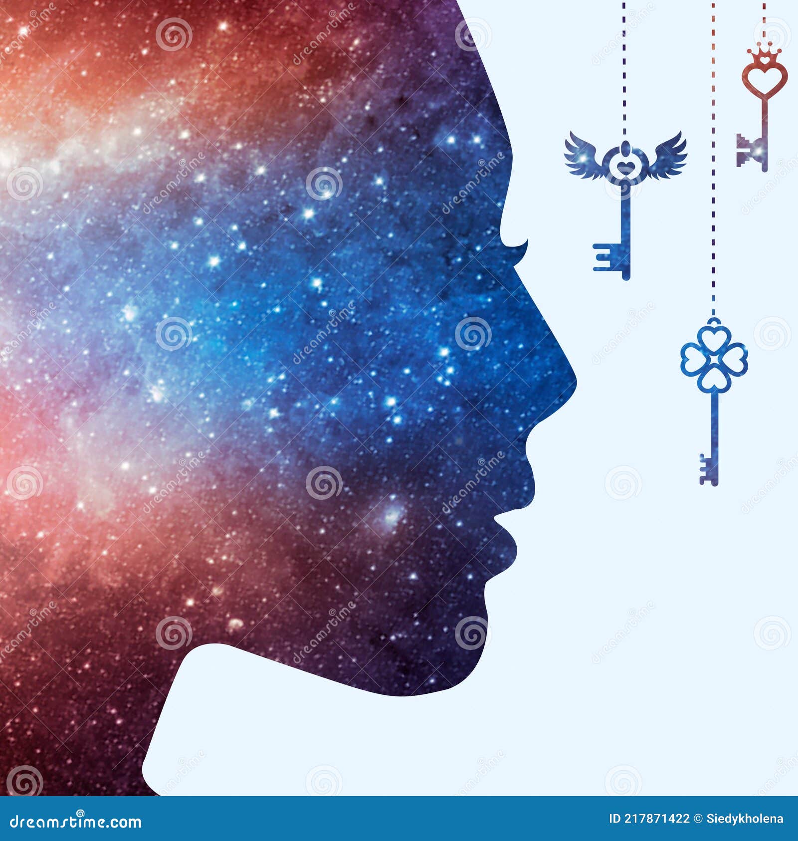 Keys concept of intuition stock illustration. Illustration of creative ...