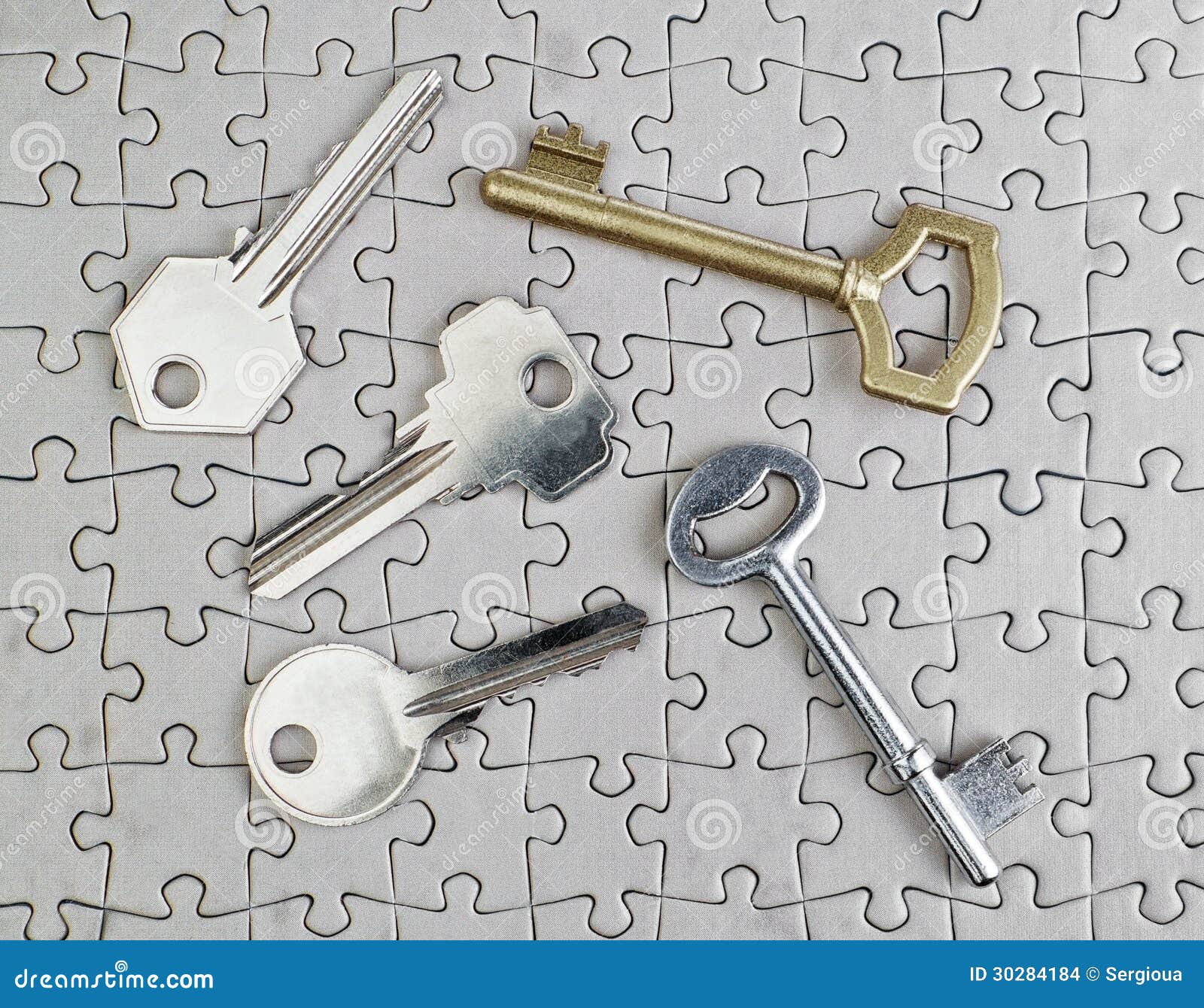 Keys of Different Types of Puzzles. Stock Photo - Image of choice ...