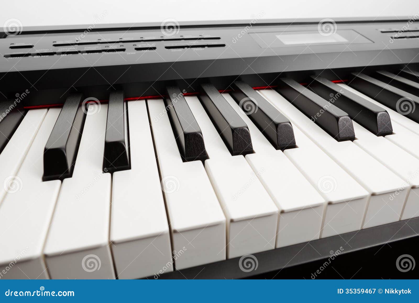 Keys of Digital Piano Synthesizer Stock Image - Image of octave, organ ...