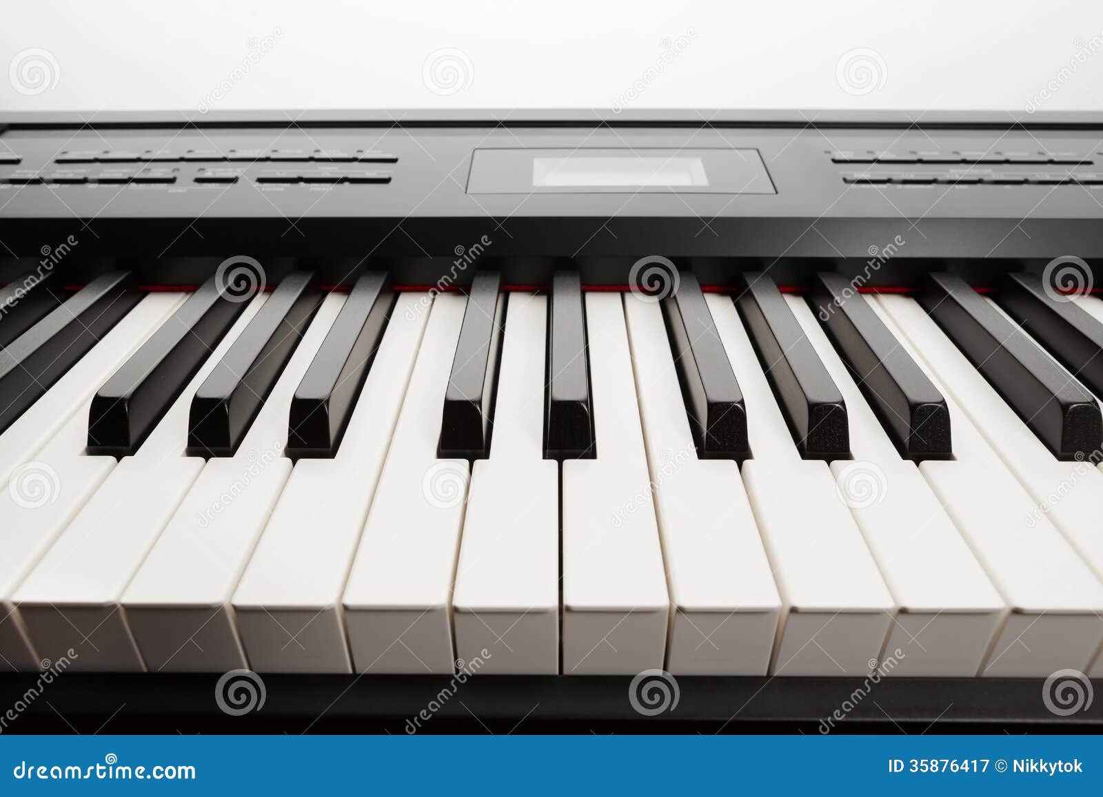 Keys of Digital Piano Synthesizer Stock Image - Image of black, device ...