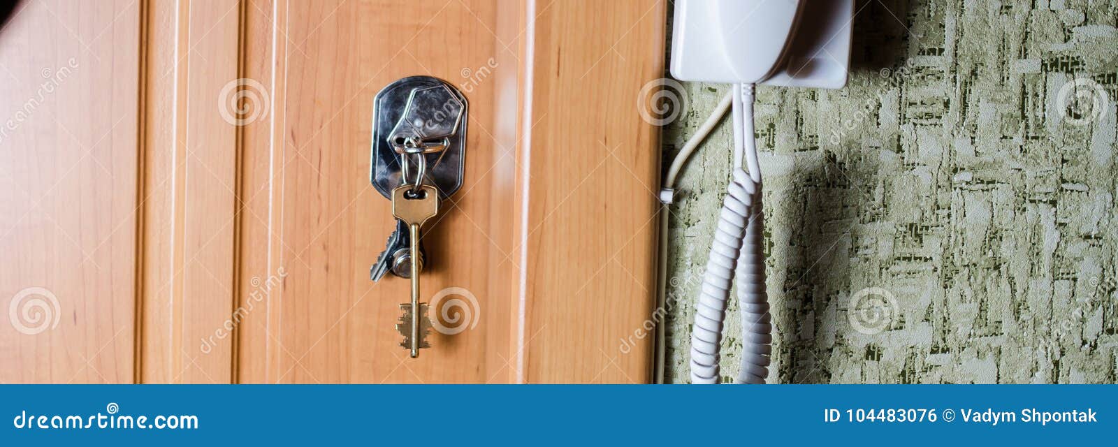 Keys at the Door of the House Room Stock Photo - Image of home ...