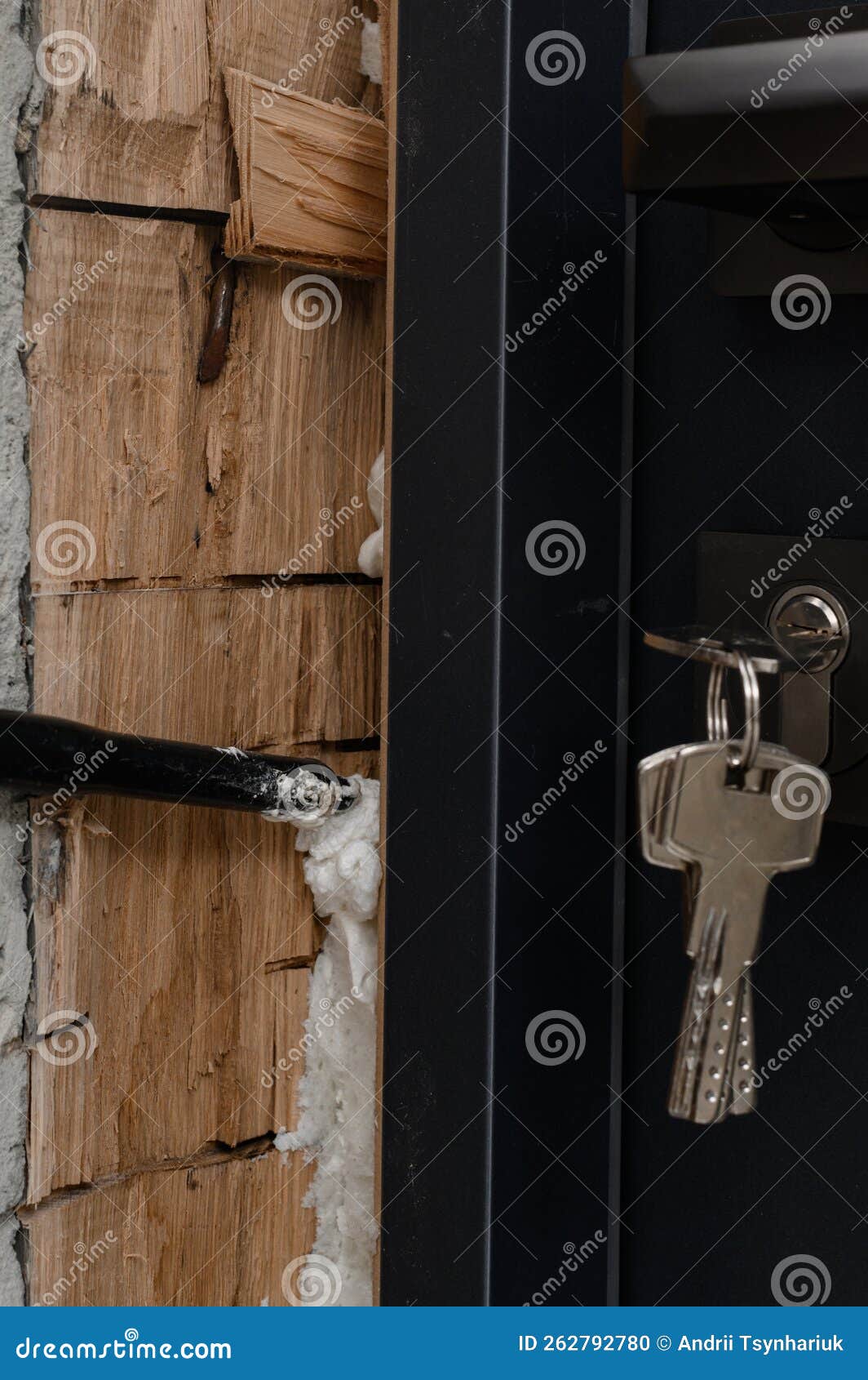 Keys in the Door Lock of the Interior Door Stock Photo - Image of ...