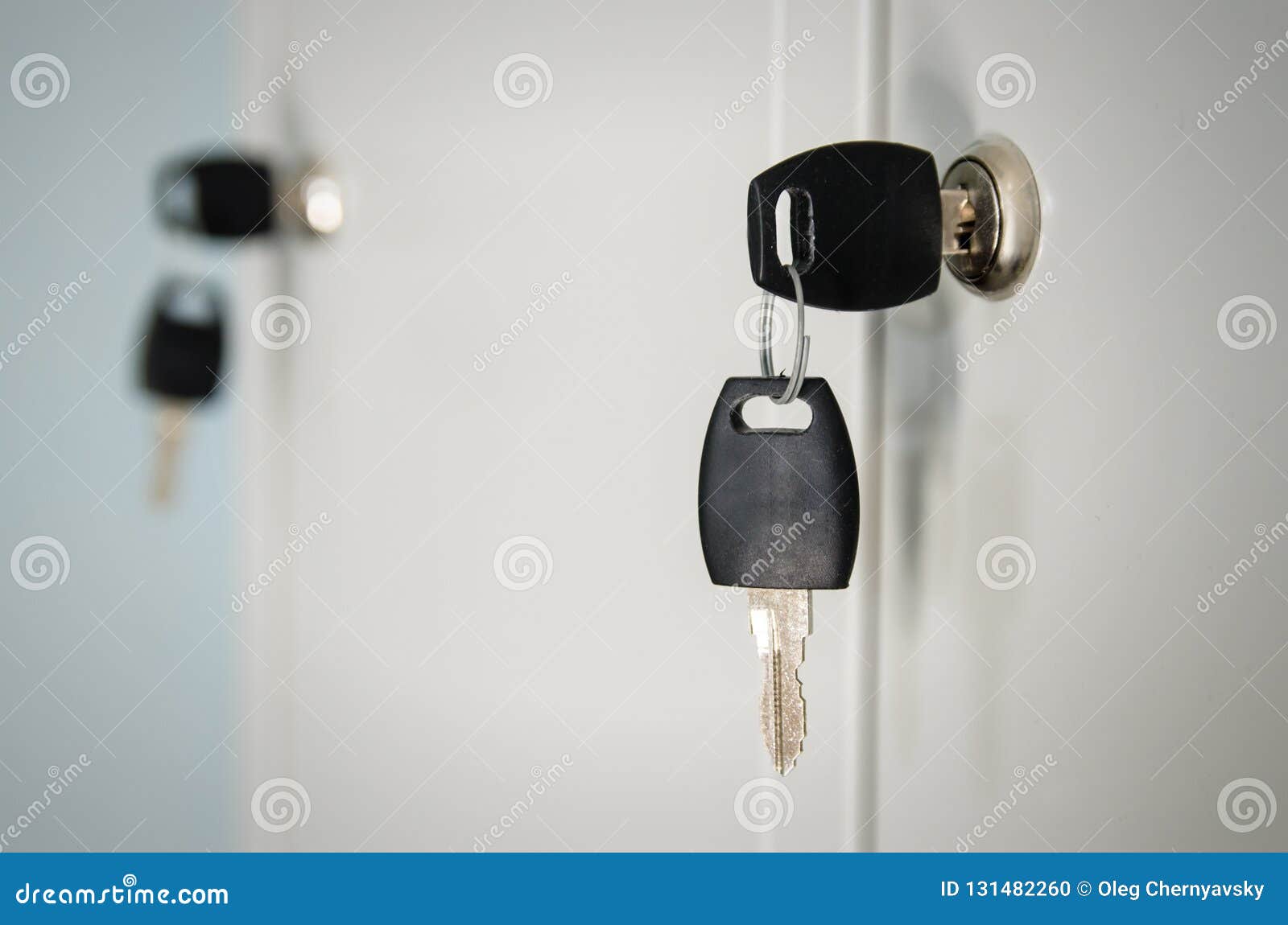 Keys in the Door of a Private Locker Stock Photo - Image of locker ...