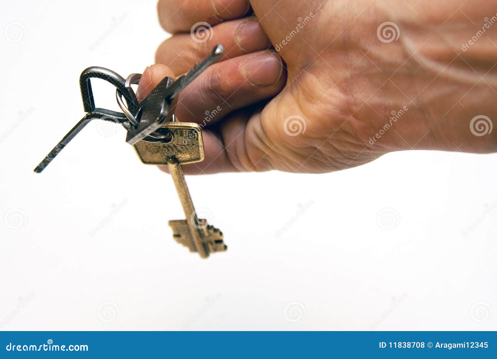 Keys on finger stock photo. Image of isolated, people - 11838708