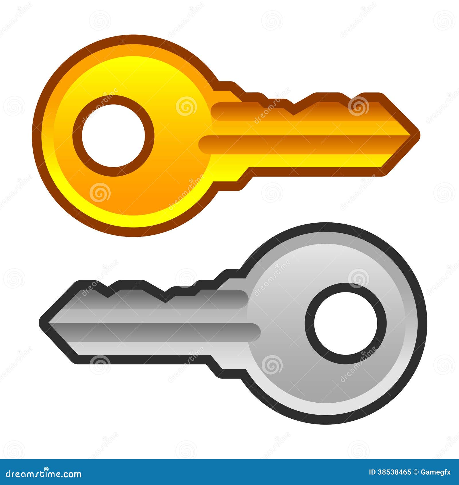 Keys for game stock vector. Illustration of gold, icon - 38538465